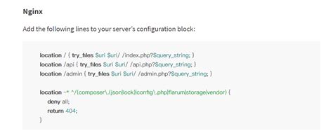 how to config the nginx conf file under nginx apache mode flarum