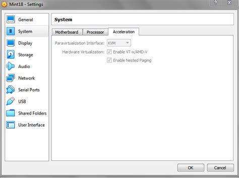 linux enabling nested virtualization with virtualbox