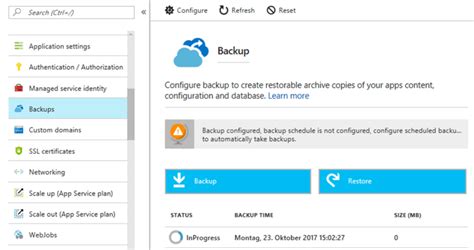 how to backup restore an azure app service using bash the best c
