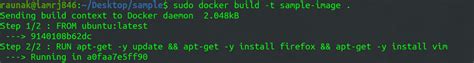 how to install linux packages inside a docker container