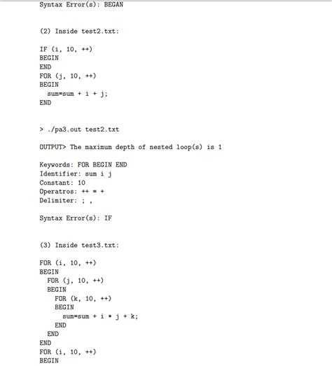 lexical analysis c