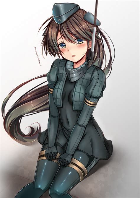 Illustration Long Hair Anime Anime Girls Brunette Cartoon Kantai