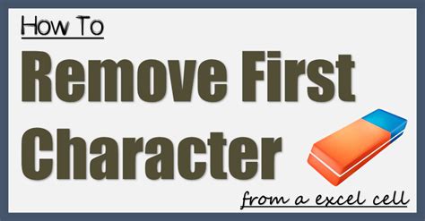 how to remove first character [5 ways] from a cell string in excel
