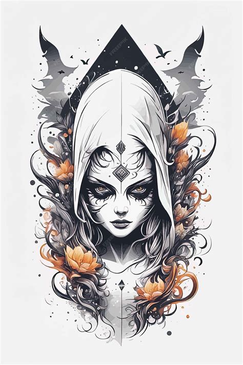 Premium Vector Hand Drawn Watercolor Illustration Of Witch In Black