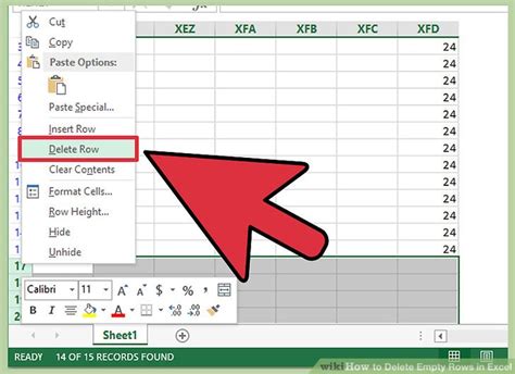 how to delete empty rows in excel 14 steps with pictures