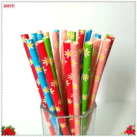 Buy 25pcs Environmental Paper Straws Drinking Straws