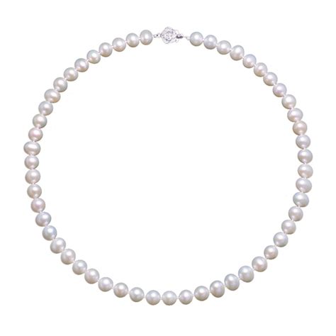 Pearl Necklace 6 7mm Freshwater Cultured Pearls 925 Sterling Silver
