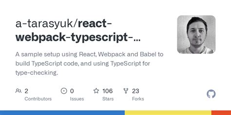 github a tarasyuk react webpack typescript babel a sample setup