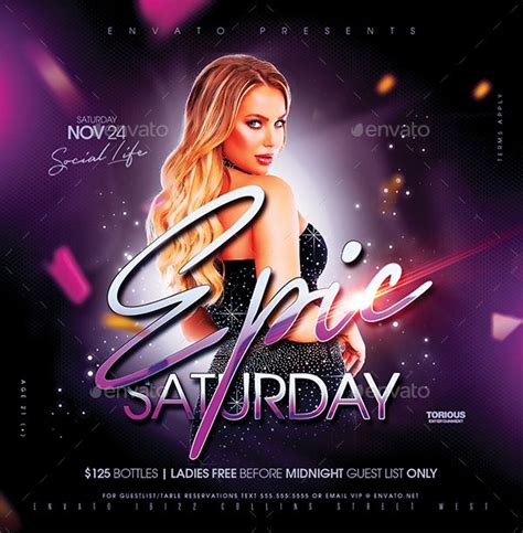 Sexy Lady Night Club Party Flyer Template Logo Design Poster Design