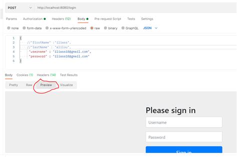 spring security i tried to test localhost 8080 login post