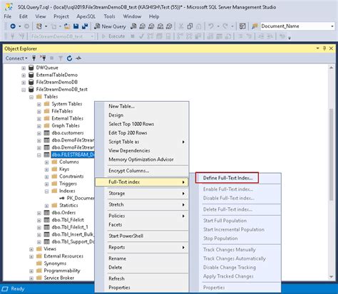 sql filestream and sql server full text search