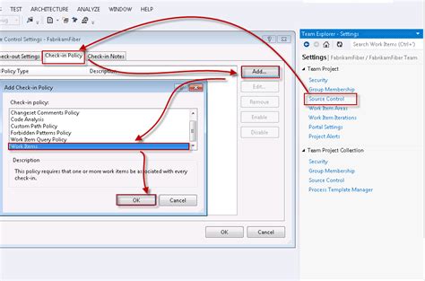 how to rules for tfs 2012 file checkin stack overflow