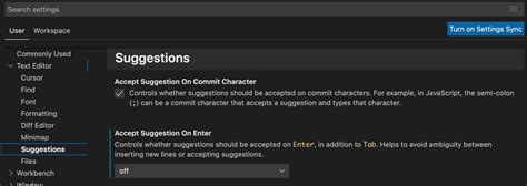 [solved] stop vscode triggering suggestion when pressing enter key