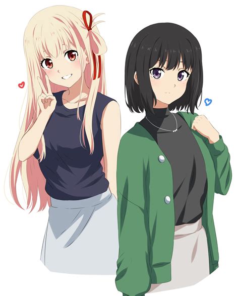 Safebooru 2girls Alternate Hair Length Alternate Hairstyle Bangs