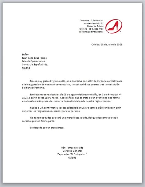 Modelo De Carta De Invitación En Formato Word Para Descargar Gratis
