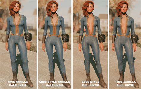 Unzipped Vault Suit Vanilla Body Conversions By Femshepping At