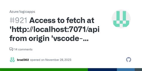 access to fetch at localhost 7071 api etc from origin vscode