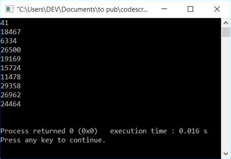 c program to generate random numbers