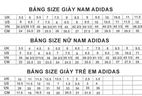 Cách đo Và Quy đổi Size Giày Adidas Nam Nữ Chuẩn Us Uk Jp