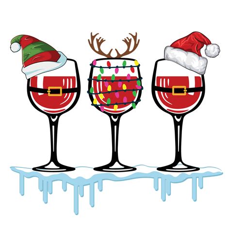 Christmas Wine Glass T Shirt Design Let Us Drink Awesome Shirt Design