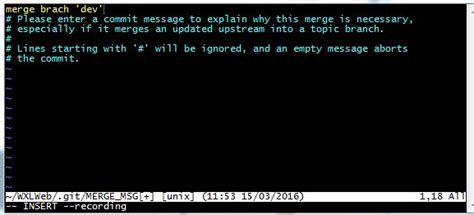 git中please enter a commit message to explain why this merge is
