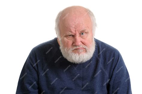 Premium Photo Dissatisfied Displeased Old Man Isolated Portrait
