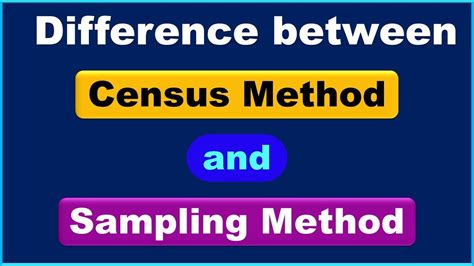 Difference Between Census Method And Sampling Method Youtube