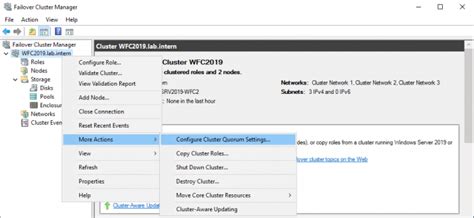 como criar um cluster de failover no windows server 2019