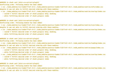 [bug report] mini css extract plugin conflicting order · issue 5446