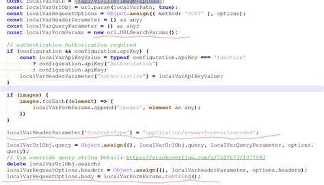 文件下载接口 content type使用 multipart form data，但是生成的typescript代码中content