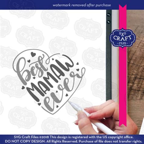 Best Mamaw Ever Svg Mothers Day Svg Grandma Svg Etsy