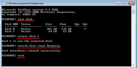 how to remove write protection from exfat sd card in windows