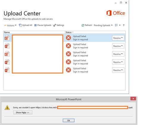upload failed sign in required office documents not uploading to
