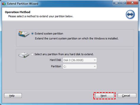 how to extend partition without data loss via extend partition wizard