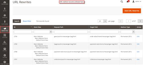 how to manage magento 2 url rewrite
