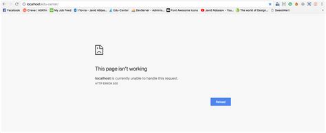 php localhost is currently unable to handle this request error