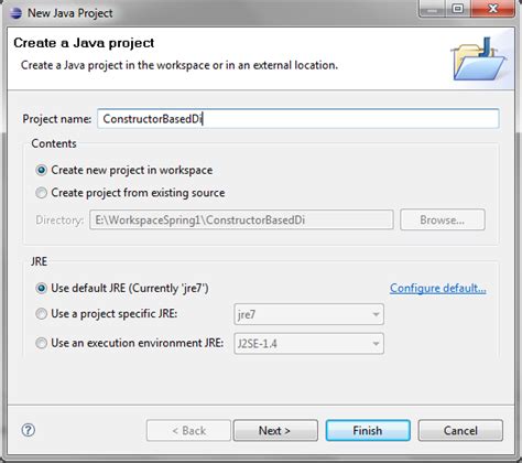 constructor based dependency injection examples in spring