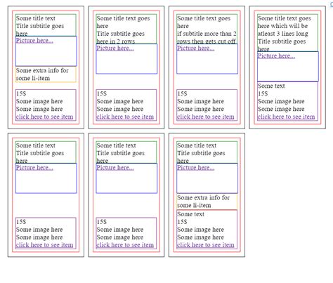 html using flexbox to get all elements same height
