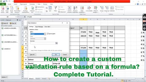 ms excel excel custom data validation custom data validation in