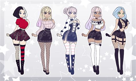 Girl Adoptable Batch 63 Closed By Minty Mango On Deviantart Fantasy