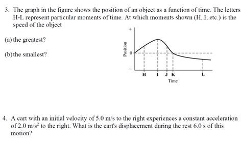 Solved 3 The Graph In The Figure Shows The Position Of An