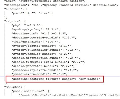 como instalar doctrinefixturesbundle en symfony 2 1 de forma automática
