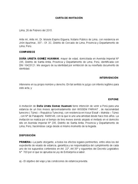 Modelo Carta De Invitacion A Un Pais Extranjero Modelo De Informe Hot