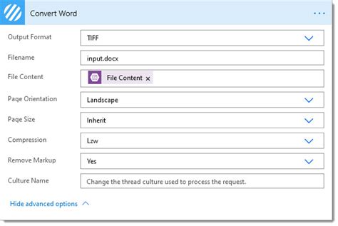 convert microsoft word files in power automate encodian blog