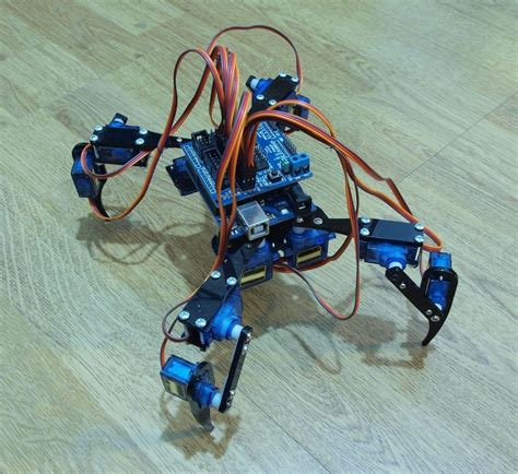 quadruped four feet robot hexapod spider arduino diy robot kit 12dof