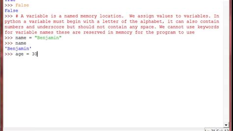 02 values and variables in python youtube