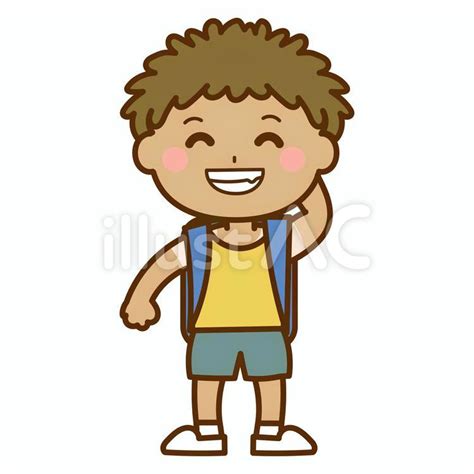 半袖の日焼けあとがついてる男の子イラスト No 2627784／無料イラスト フリー素材なら「イラストac」