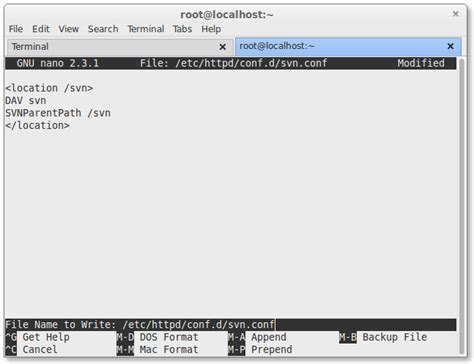 how to install apache svn subversion on centos 7 rhel