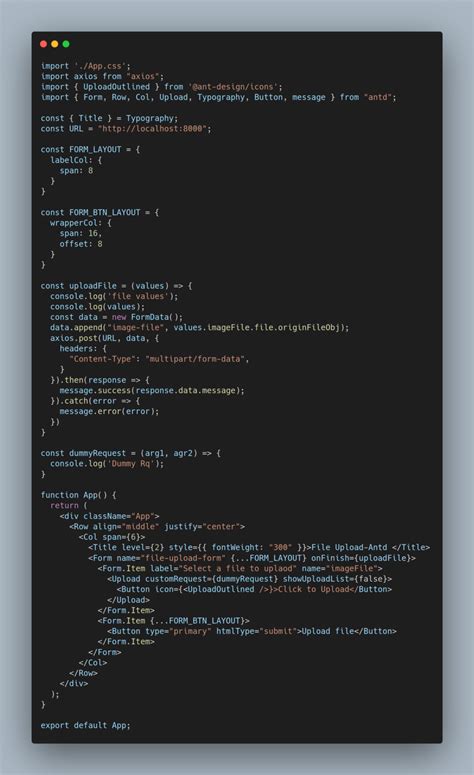 antd file upload with nodejs and multer by mustaque ahmed