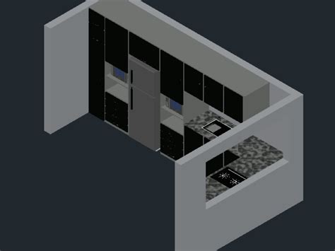 Cozinha 3d Em Autocad Baixar Cad 1 43 Mb Bibliocad
